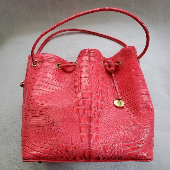 Brahmin | Bags | Brahmin Trina Amalfi Melbourne Hot Pink Cosmo Croc ...